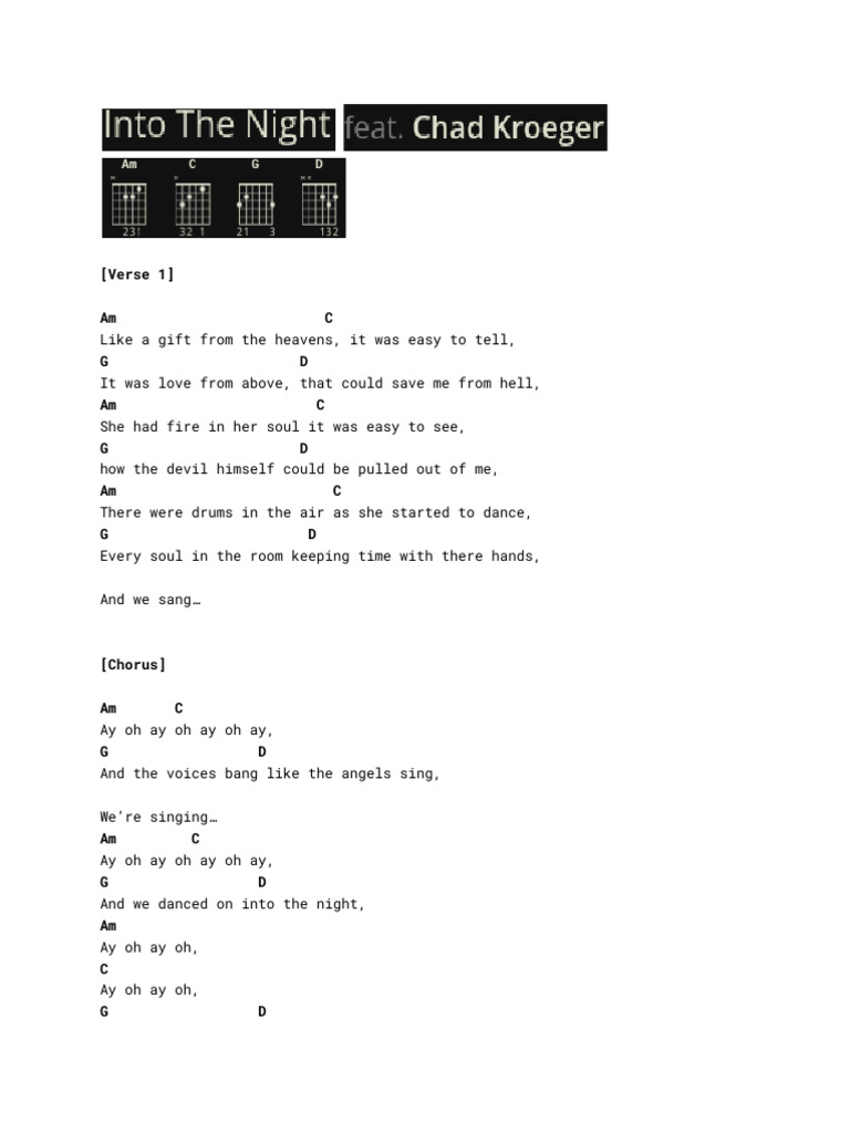 Into The Night (Santana Cover) | PDF