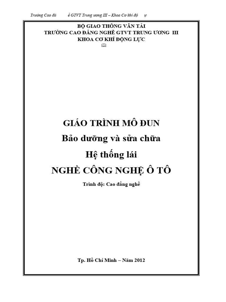 BDSC hệ thống lái | PDF