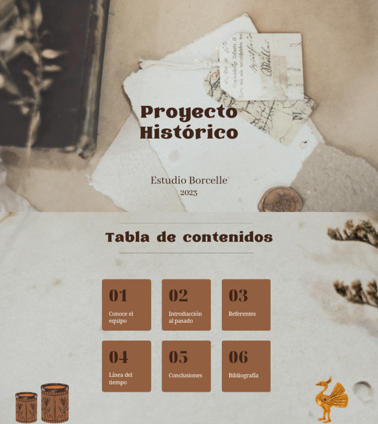 Presentación Proyecto Historico Mapa Vintage Marrón Beige PDF | PDF