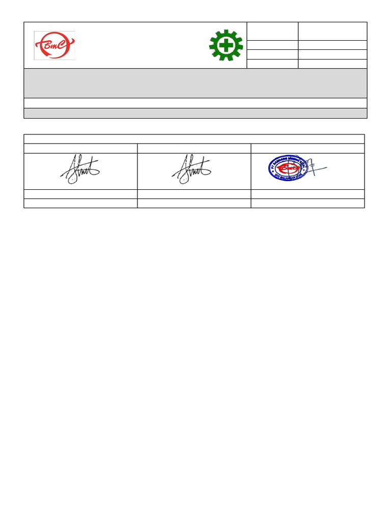 Bmc-Bc-Pro-Sop.014 Prosedur Pengoperasian Bulldozer | PDF