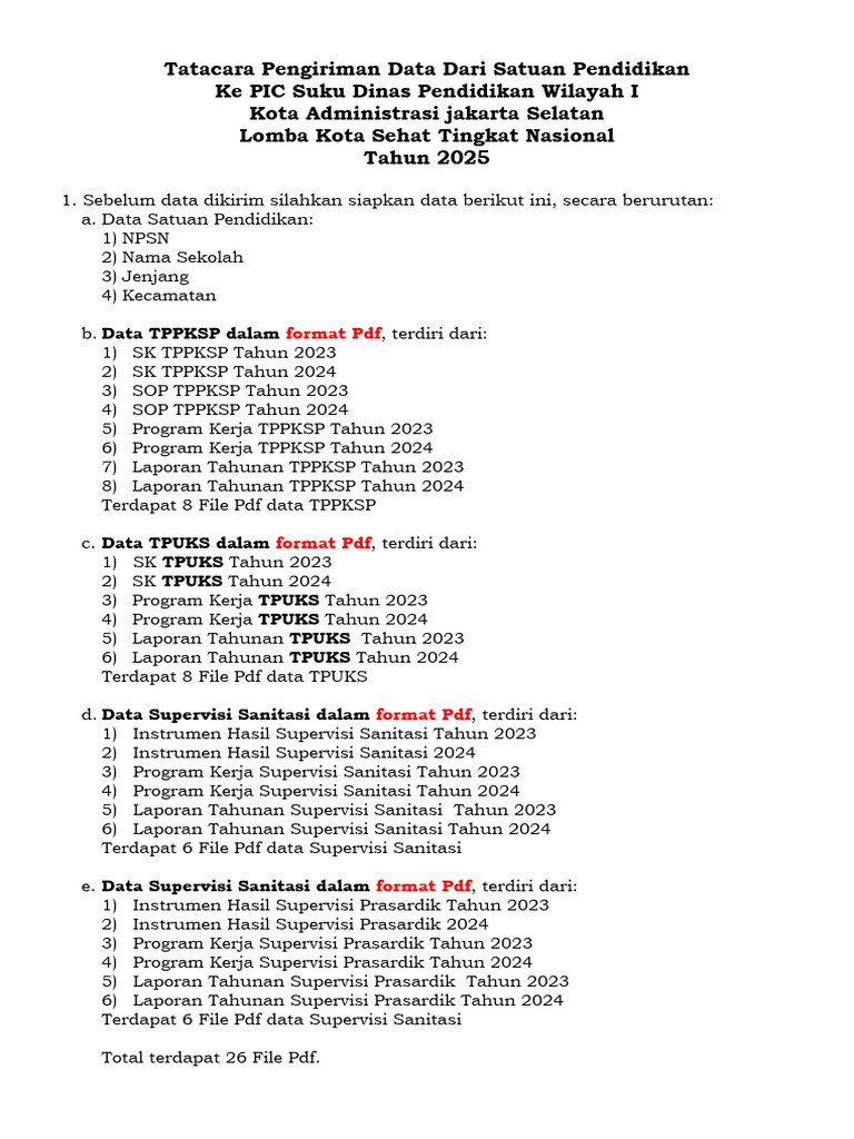 Tatacara Pengiriman Data Dari Satuan Pendidikan | PDF