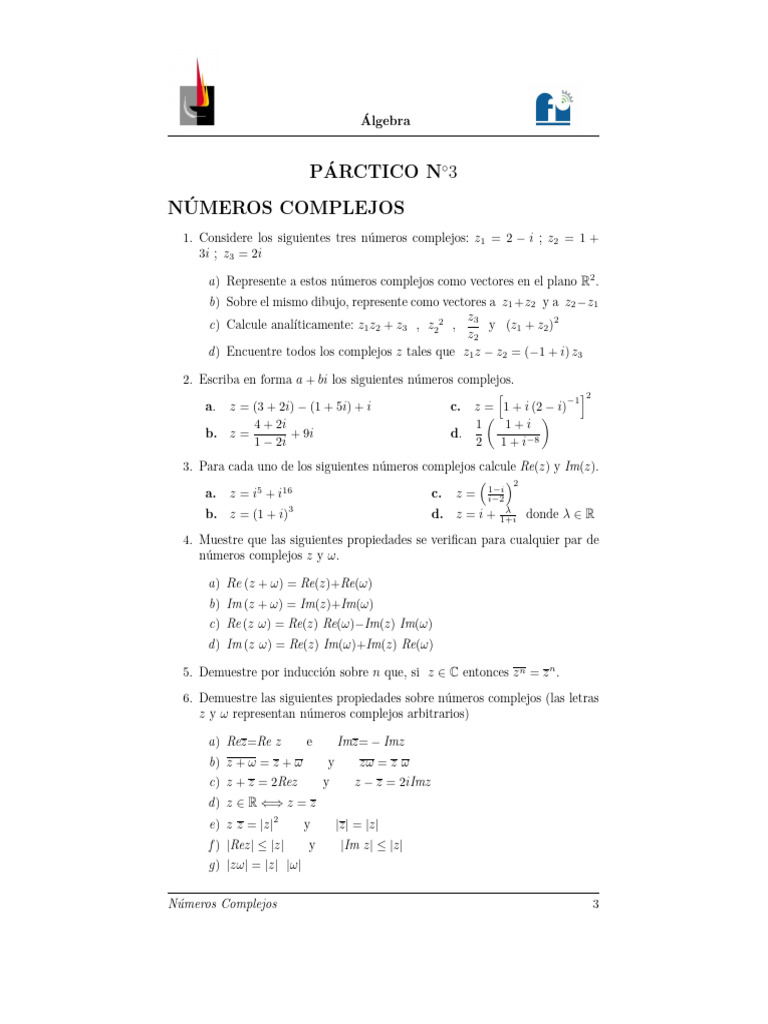 Nuemros Complejos | PDF | Número complejo | Ecuaciones