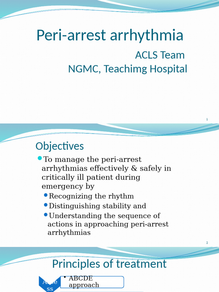 5 Peri-Arrest Rhythm | PDF | Cardiovascular System | Cardiovascular ...