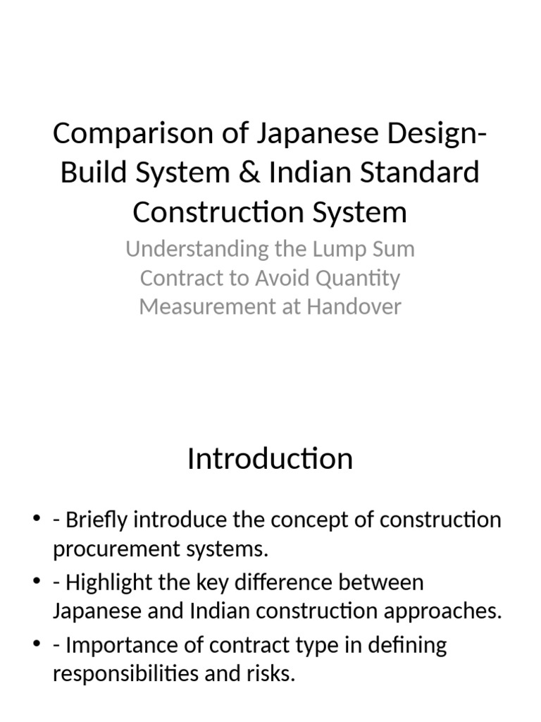 Japanese Vs Indian Construction | PDF | Risk | Business
