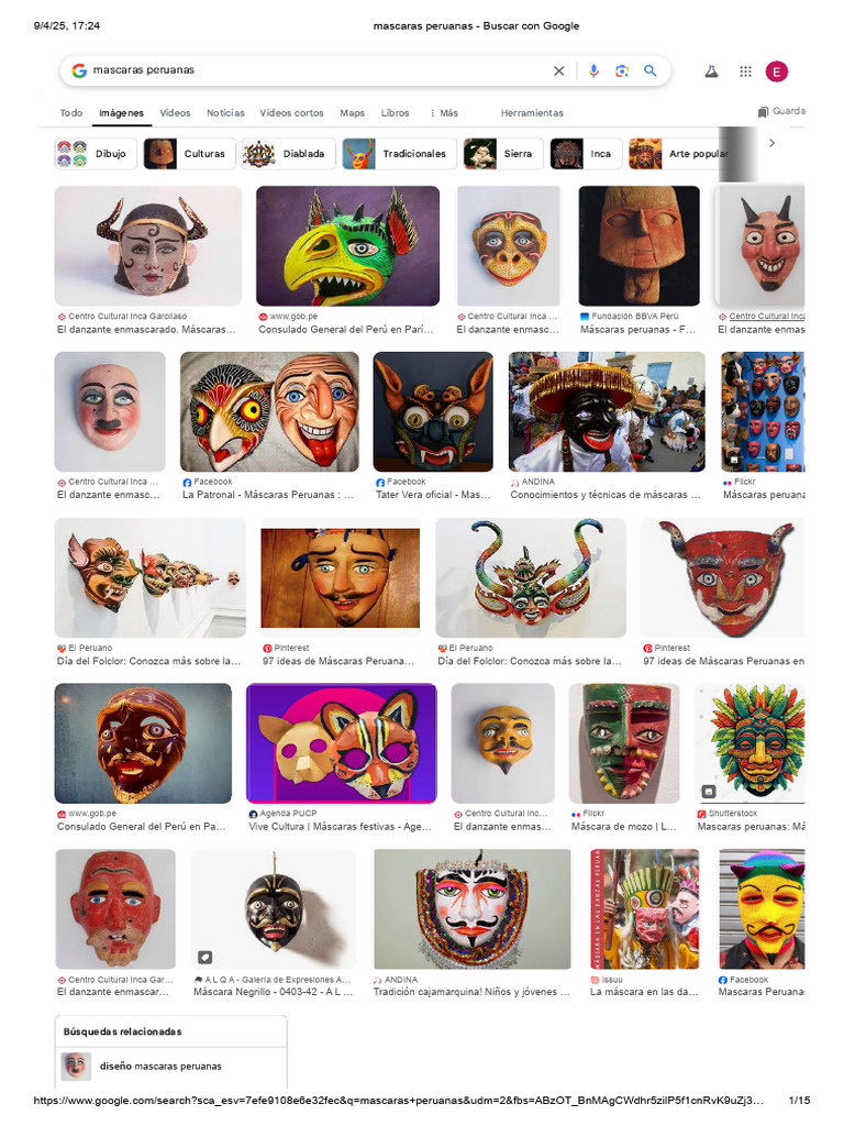 Máscaras Peruanas: Tradición y Diseño | PDF | Perú