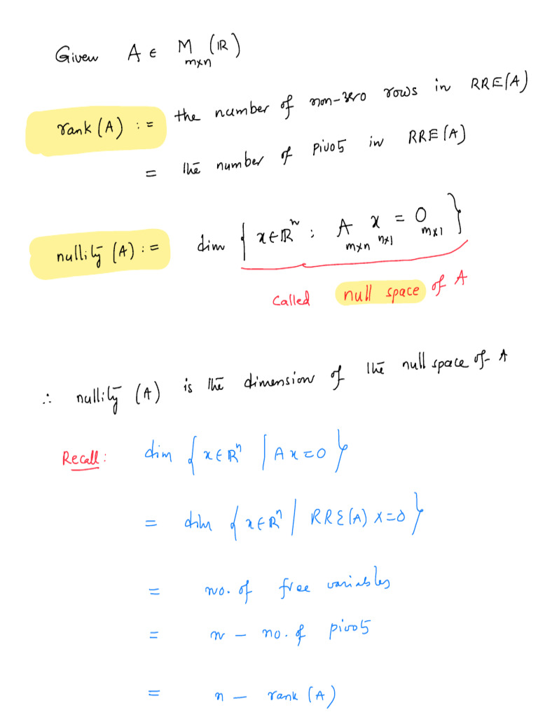 10 - Row Rank Equals Column Rank | PDF