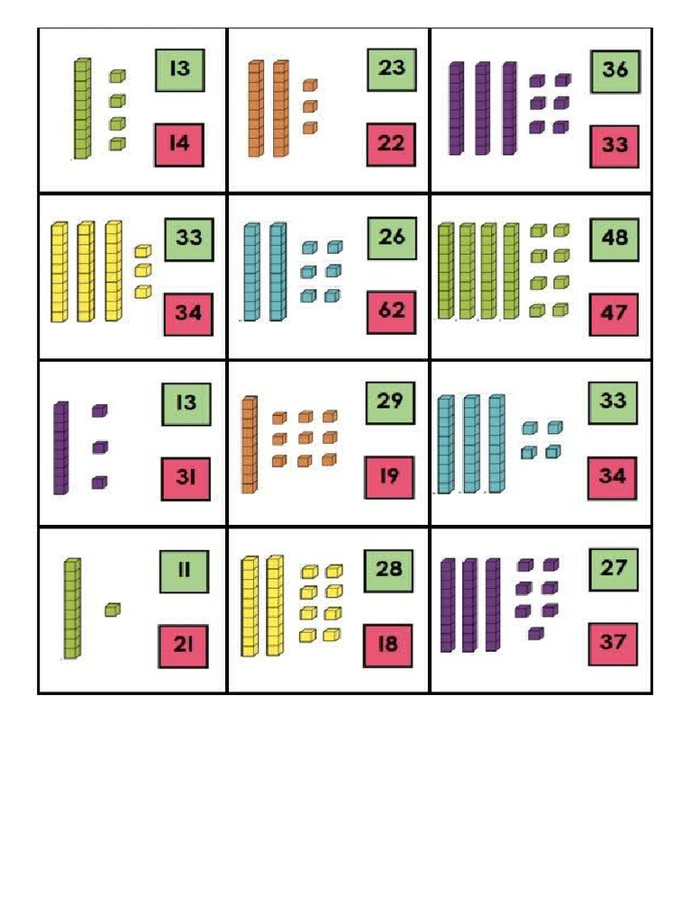 Fichas Unidad y Decena | PDF