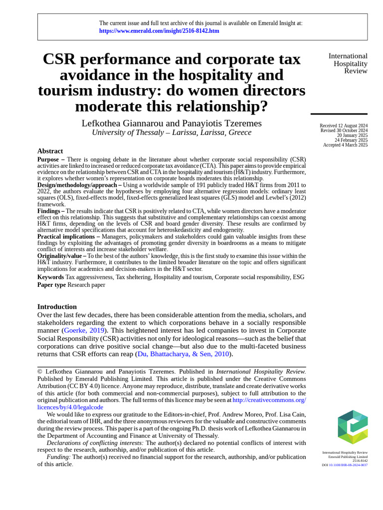 10 1108 - Ihr 08 2024 0037 | PDF | Corporate Social Responsibility | Taxes