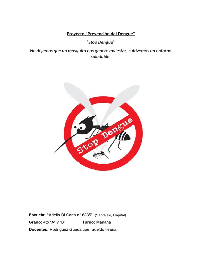 Proyecto Dengue Ileee | PDF | Aedes aegypti | Medicina