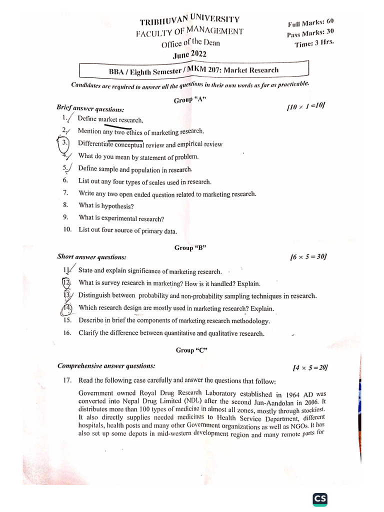 8th Sem Marketing Que | PDF