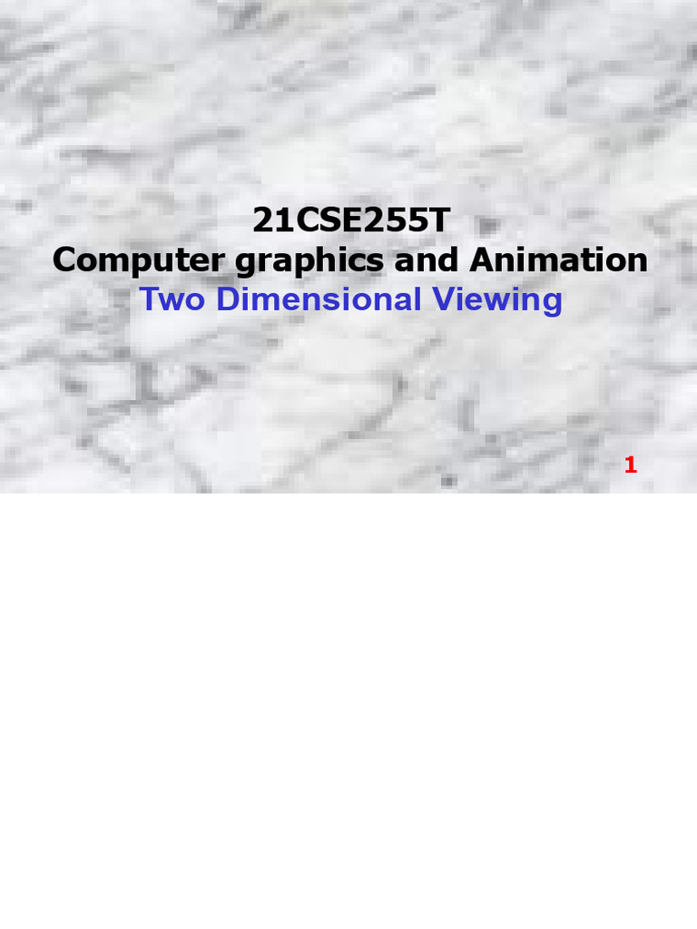 Two Dimensional Viewing - PPT.PDF Unit 3 | PDF | Vertex (Geometry) | Polygon