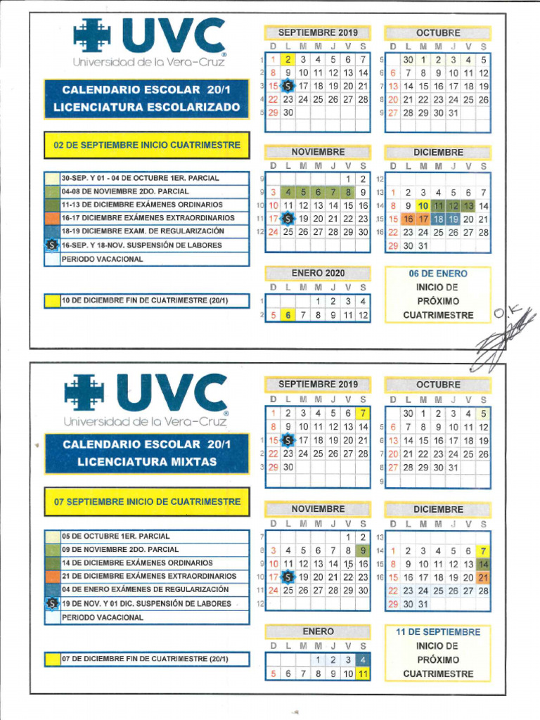 Calendario sep-dic 2019 | PDF