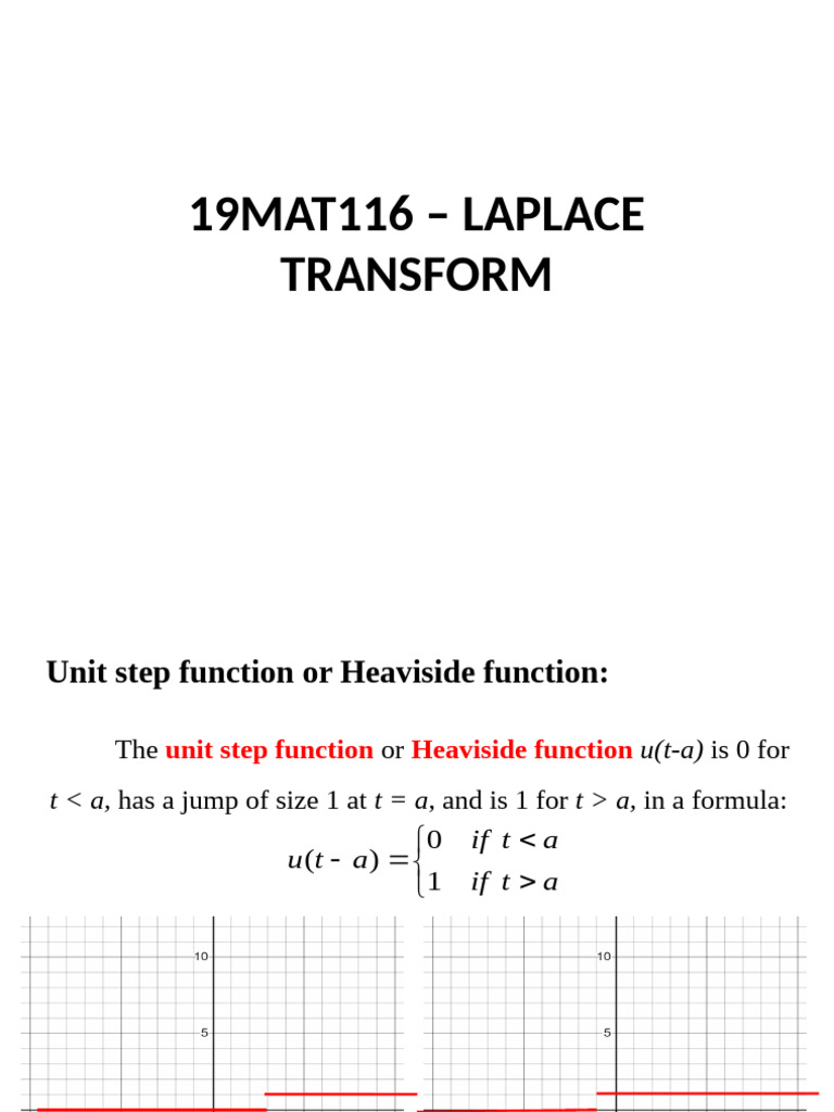 Laplace Transform and Unit Step Functions | PDF | Laplace Transform ...