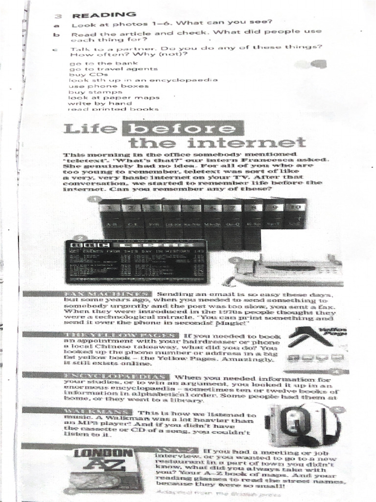 Life Before The Internet - 1 | PDF