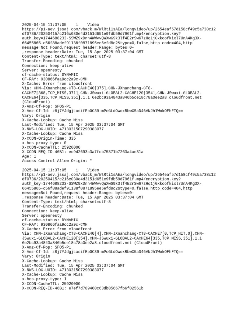 2025-04-15_video_log | PDF | Digital Technology | Web Standards