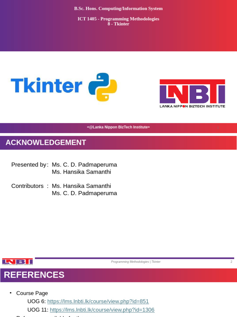 8 - GUI Programming (Tkinter) | PDF | Graphical User Interfaces | Window (Computing)