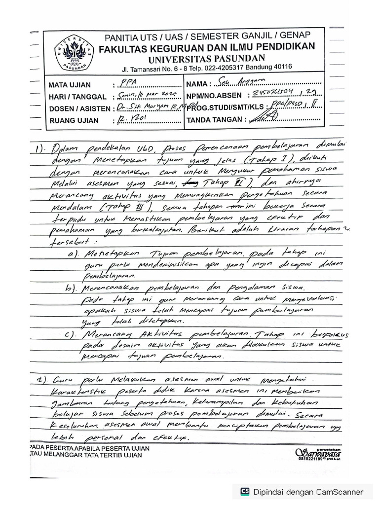 Uts Asesmen Sem Ii (Seli Anggara) | PDF