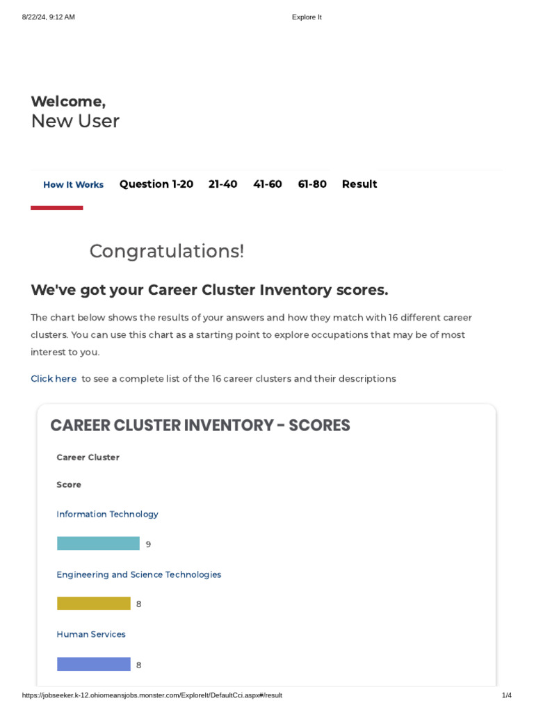 Career Cluster Inventory It | PDF