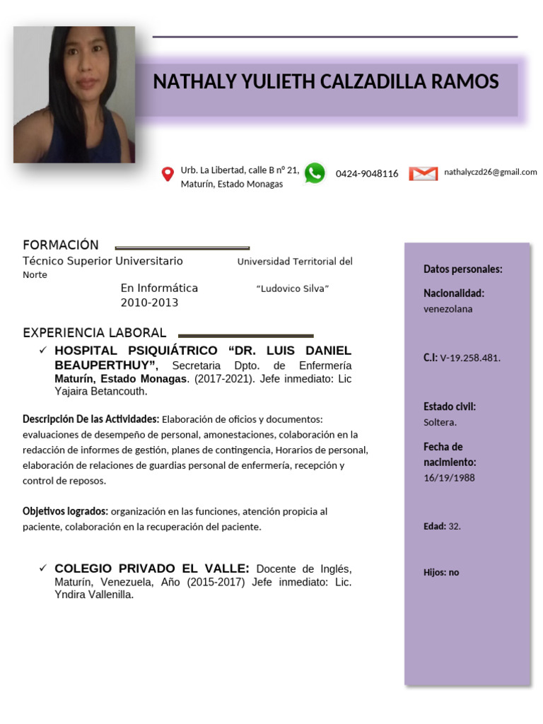 CURRICULUM-NATHALY-NUEVO | PDF