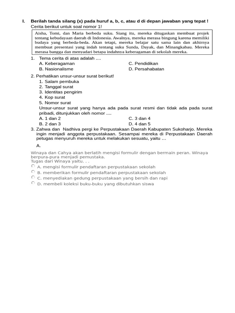 Latihan Mengisi Formulir Perpustakaan | PDF
