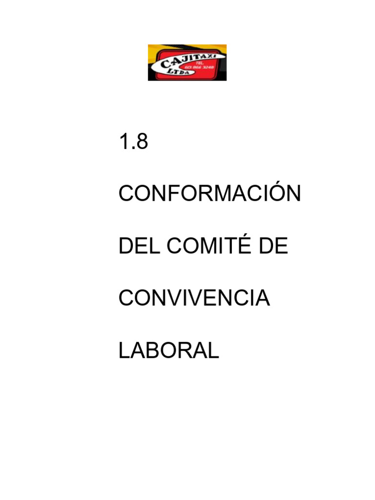 1.1.8 Conformación Del Comité de Convivencia Laboral | PDF