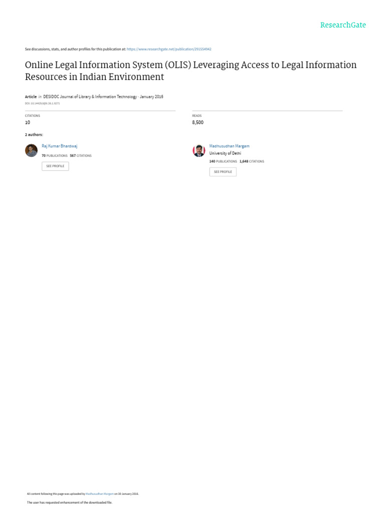 Online Legal Information System OLIS Leveraging Ac | PDF | Metadata ...