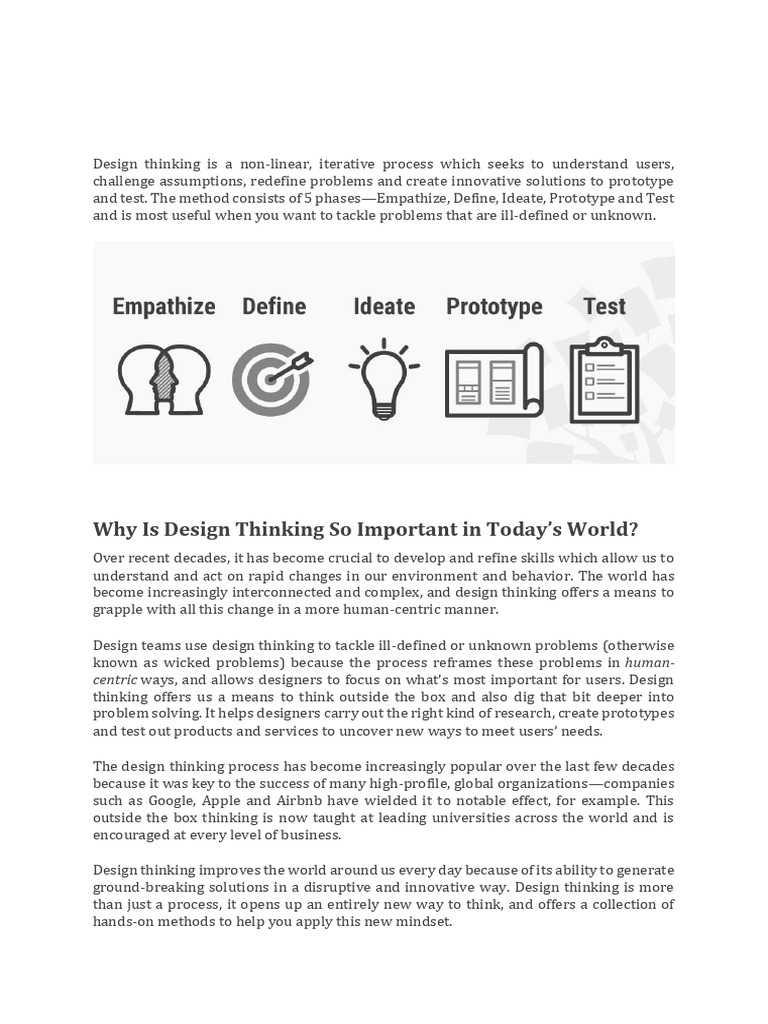 What Is Design Thinking - Edit | PDF | Design Thinking | Thought