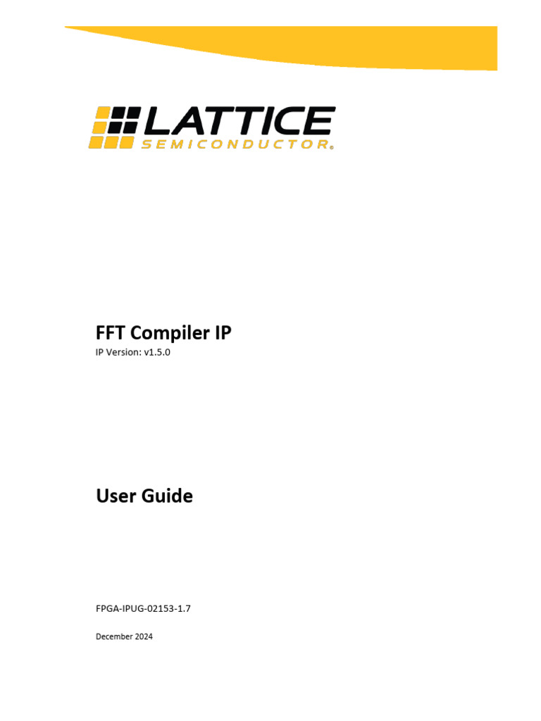 FPGA-IPUG-02153-1-7-FFT-Compiler-IP-User-Guide | PDF | Fast Fourier Transform | Field ...