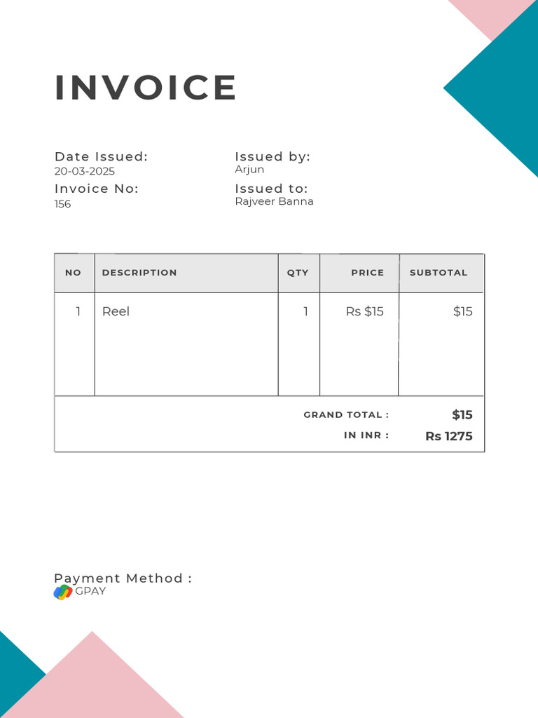 Invoice: Date Issued: Issued To: Invoice No: Issued by | PDF