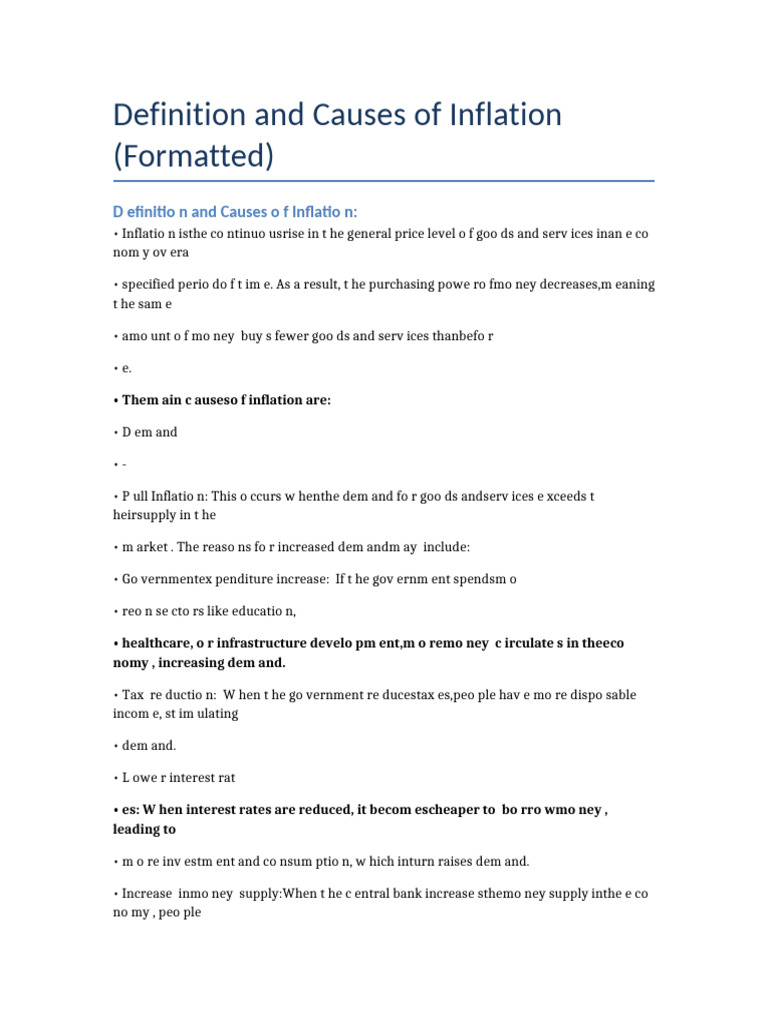 Understanding Inflation: Causes Explained | PDF | Inflation | Economies