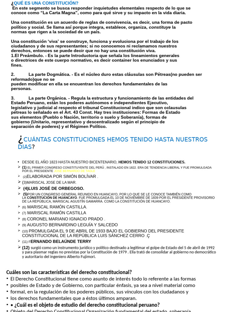 ¿Qué es una Constitución y su importancia? | PDF | Constitución | Ley ...
