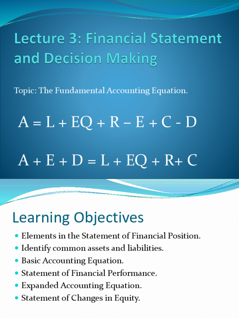 Understanding the Accounting Equation | PDF | Expense | Equity (Finance)
