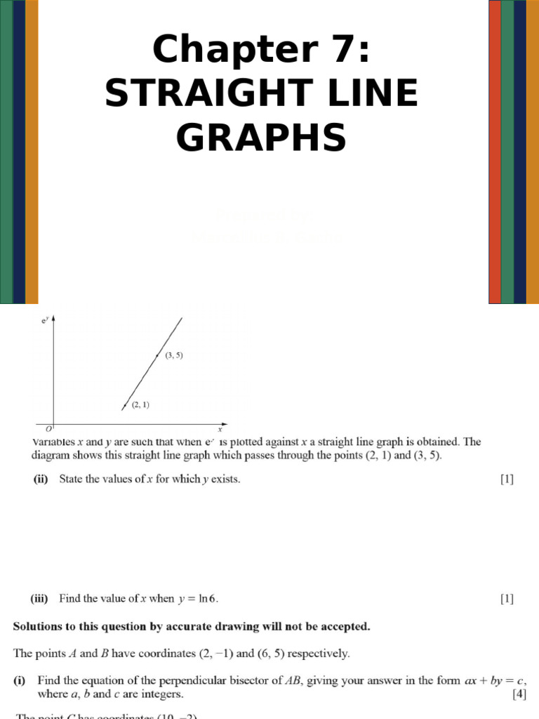 Revision On Chapter 7 (Straight Line Graph) | PDF