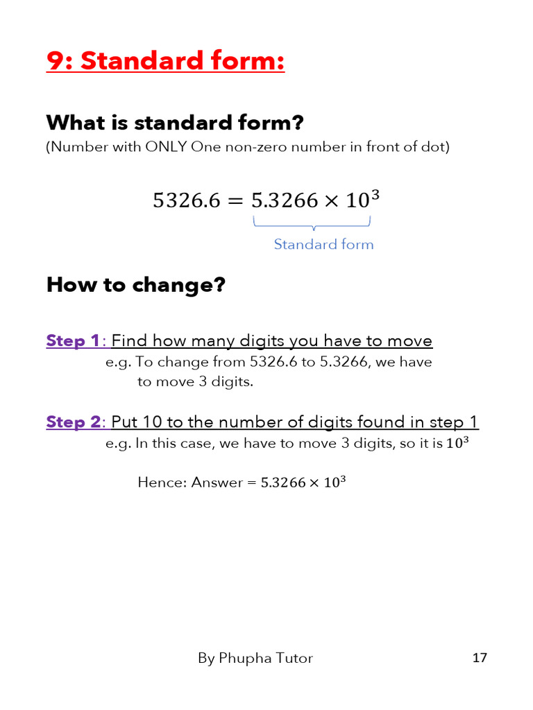 What Is Standard Form? | PDF