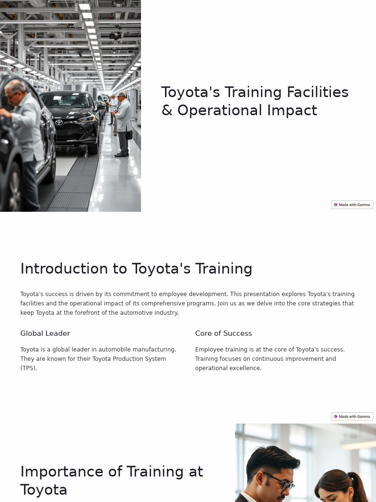 Toyotas Training Facilities and Operational Impact | PDF | Lean ...