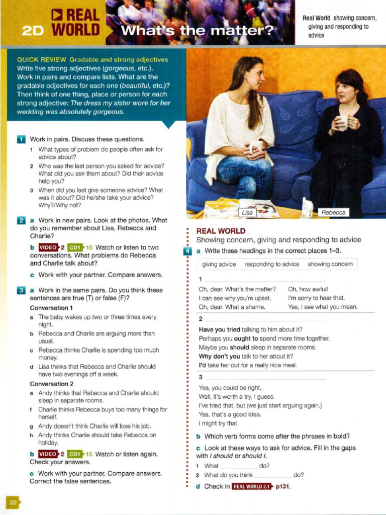 F2F Intermediate - UNIT 2D | PDF | Linguistics