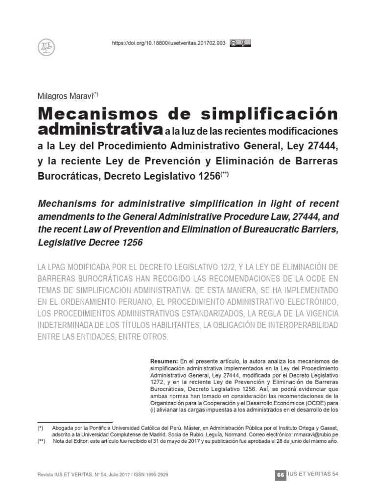 Mecanismos de Simplificacion Administrat | PDF | Instituciones sociales ...