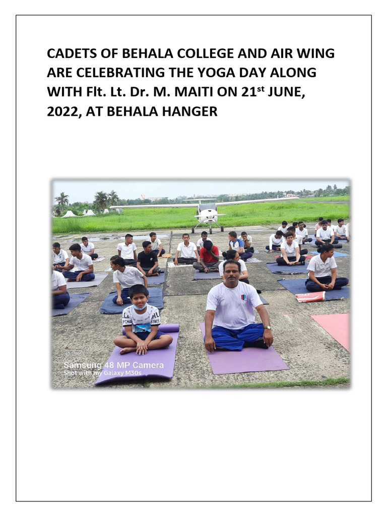 CADETS OF BEHALA COLLEGE AND AIR WING ARE CELEBRATING THE YOGA DAY ...