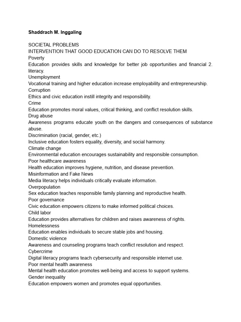 Rizal (Societal Problems) | PDF