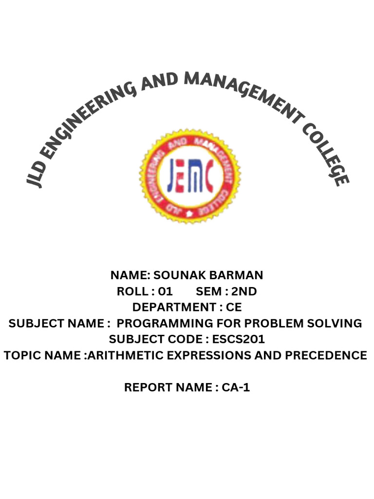 Arithmetic Expressions & Precedence Guide | PDF | Arithmetic | Mathematics