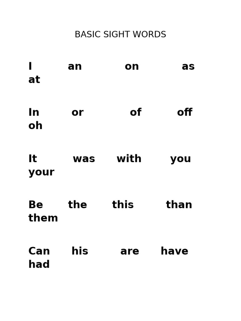 Gail Basic Sight Words | PDF
