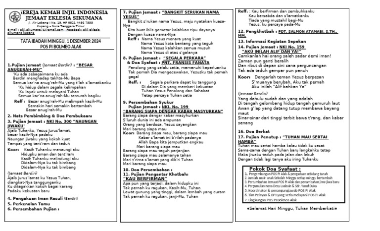 Buletin Alak, 1 Desember 2024 | PDF