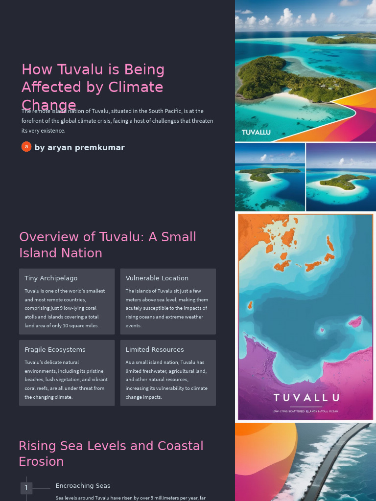 Tuvalu's Struggles with Climate Change | PDF | Sea Level Rise | Island