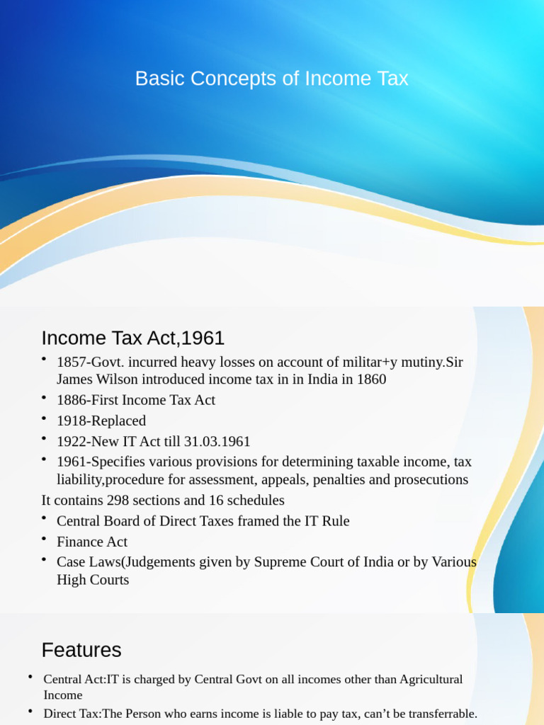 Basic Income Tax Concepts Explained | PDF | Taxes | Value Added Tax