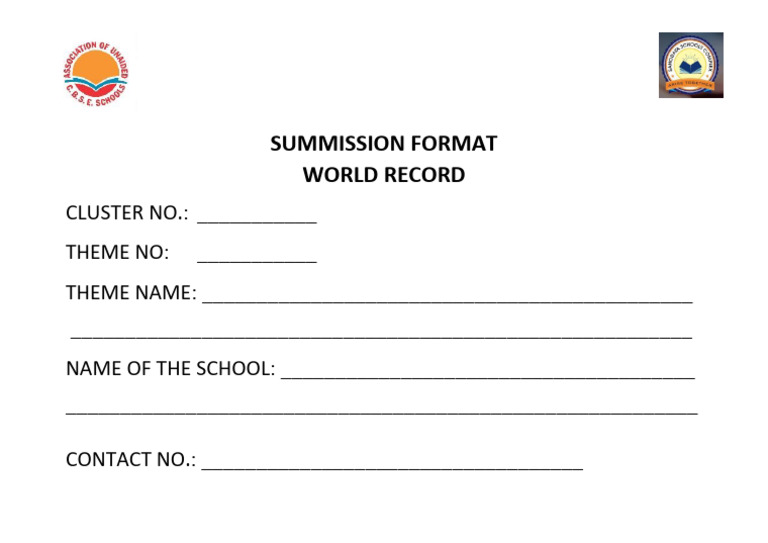 Submission Format for World Record | PDF