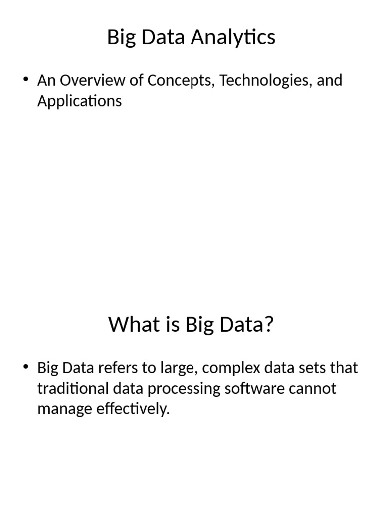 Big Data Analytics Presentation Pdf 7813