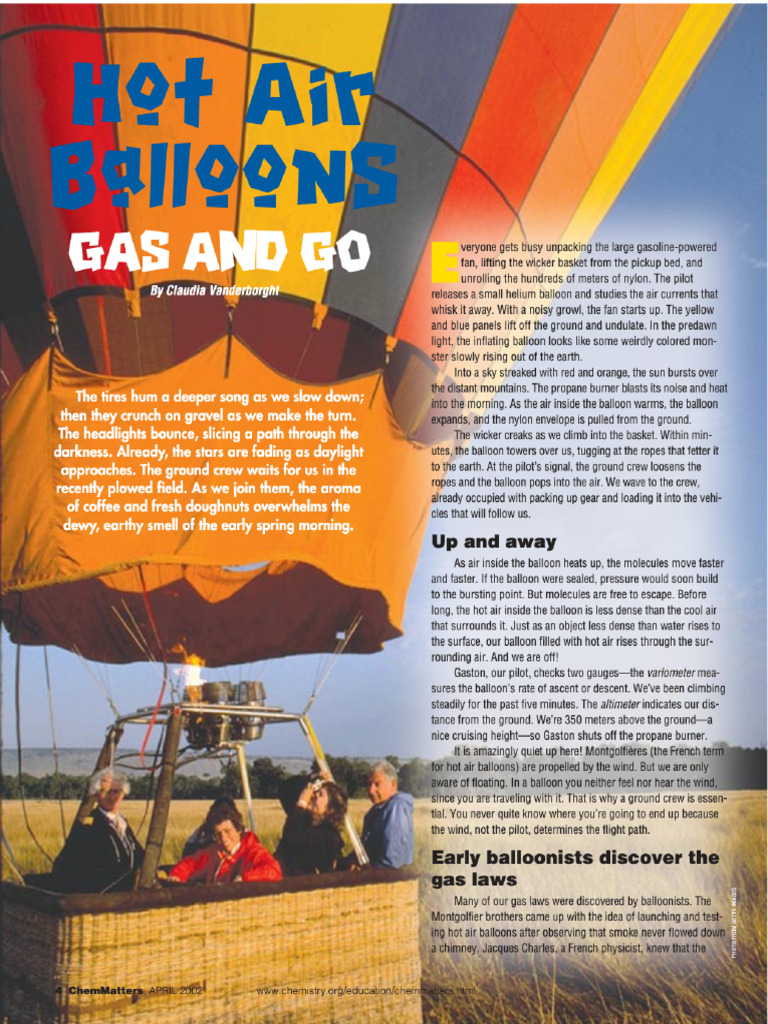 Hot Air Balloons Gas and Go - Article | PDF