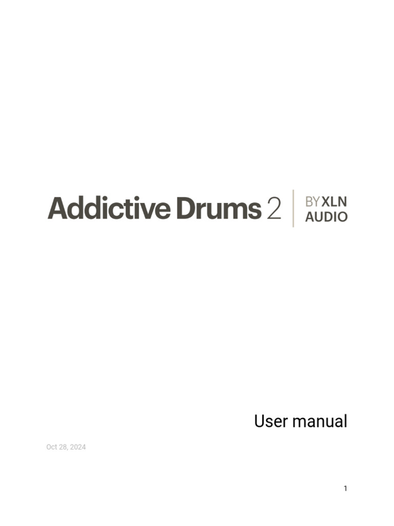 Addictive Drums 2 Manual 2 | PDF | Drum Kit | Equalization (Audio)