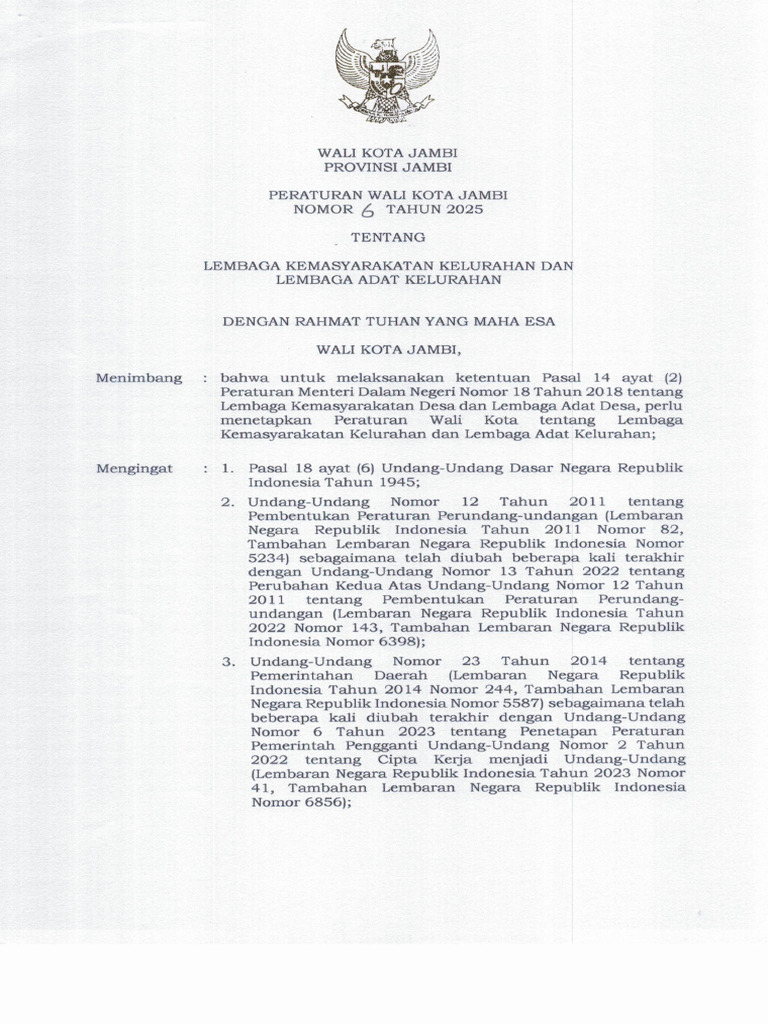 Perwal RT Dan LPM | PDF