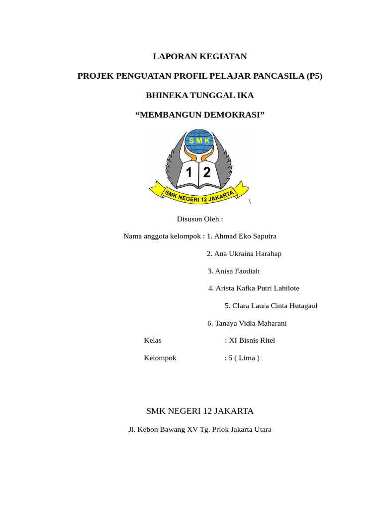 Laporan Kegiatan p5 Membangun Demokrasi | PDF